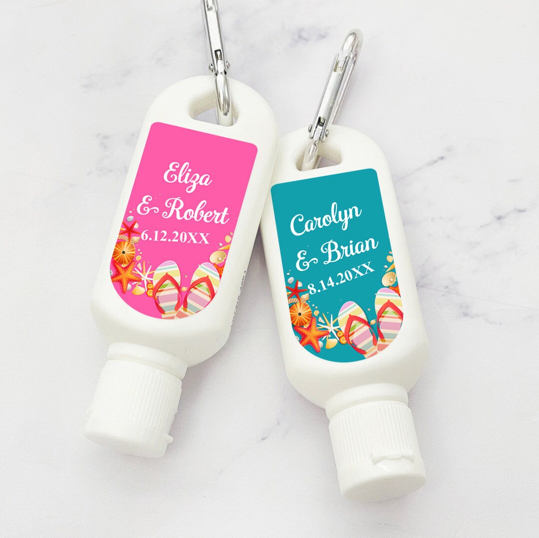Summer Beach Wedding Names Personalized Sunscreen SPF30, Personalized ...