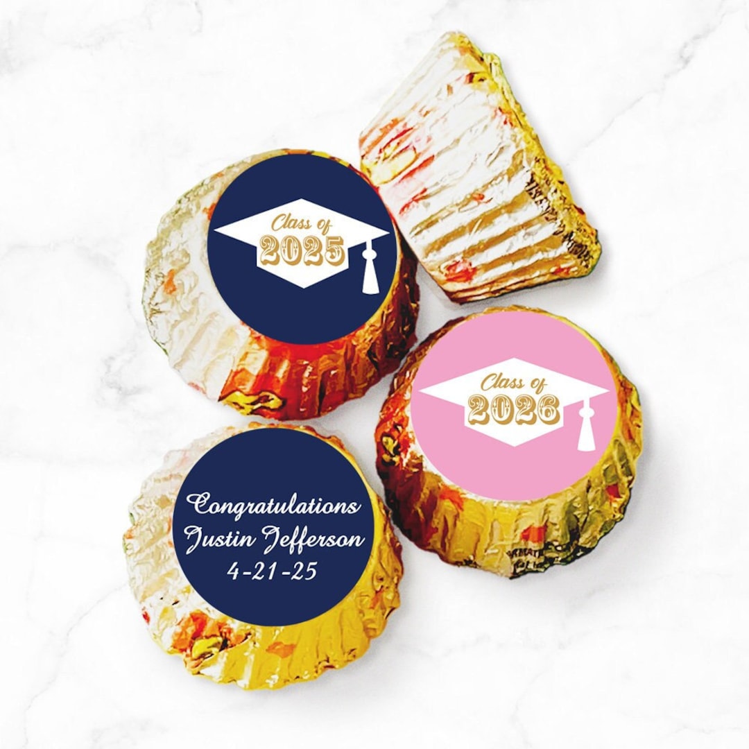 Set of 25 Personalized Reese's Peanut Butter Cups Minis Class of 2025 ...
