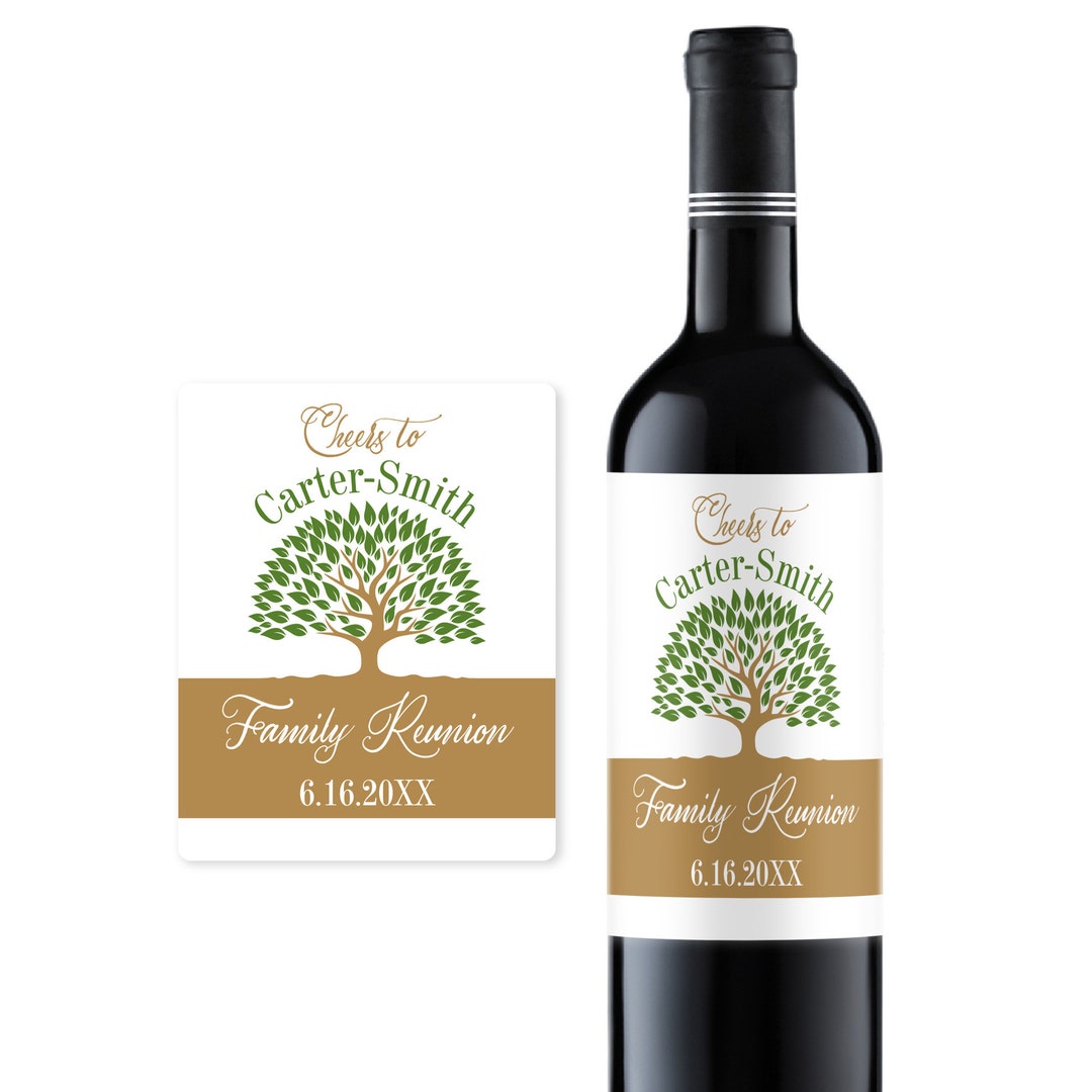 Family Reunion Labels & Stickers Only for Wine Bottles and Champagne ...
