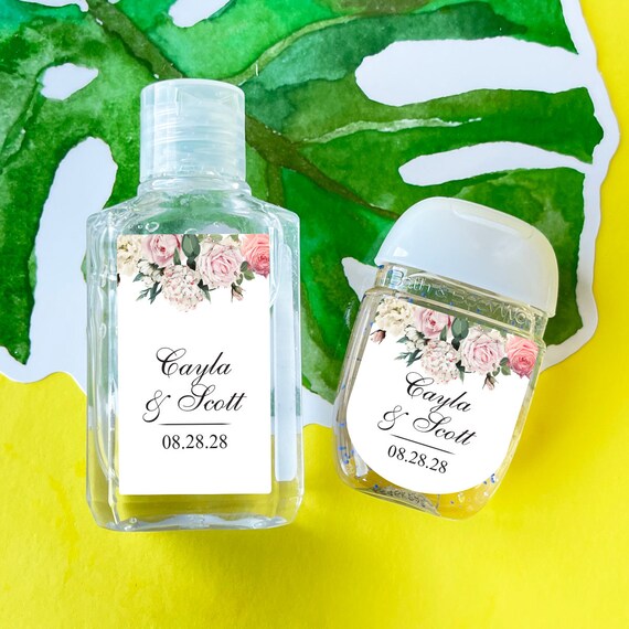 Set of 12 // Labels & Stickers Only for Sanitizers Floral | Etsy