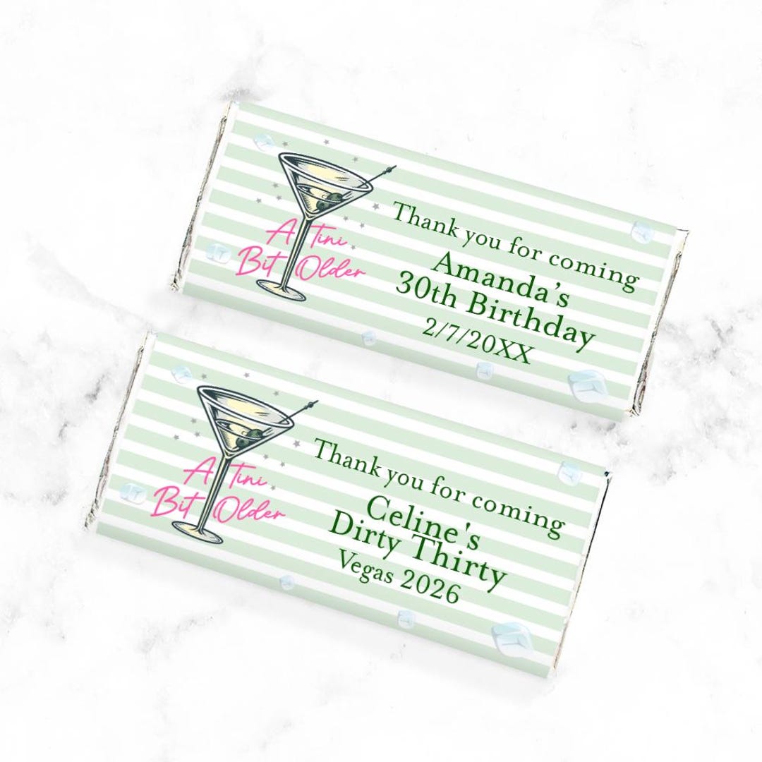 Tini Bit Older Personalized Wrapped Chocolate Hershey's Bars ...