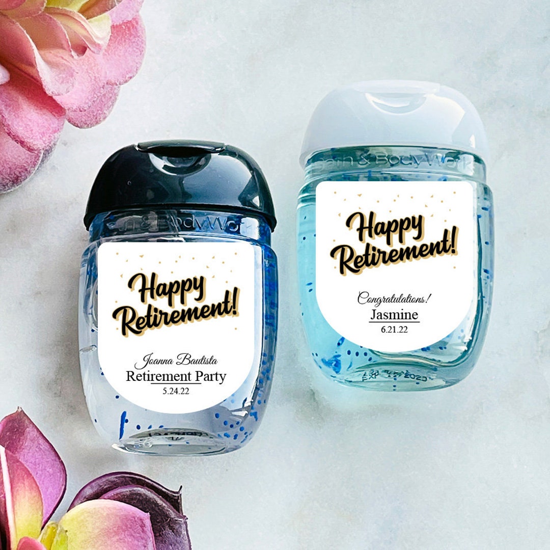 Happy Retirement Personalized Labels Stickers, Personalized Retirement ...