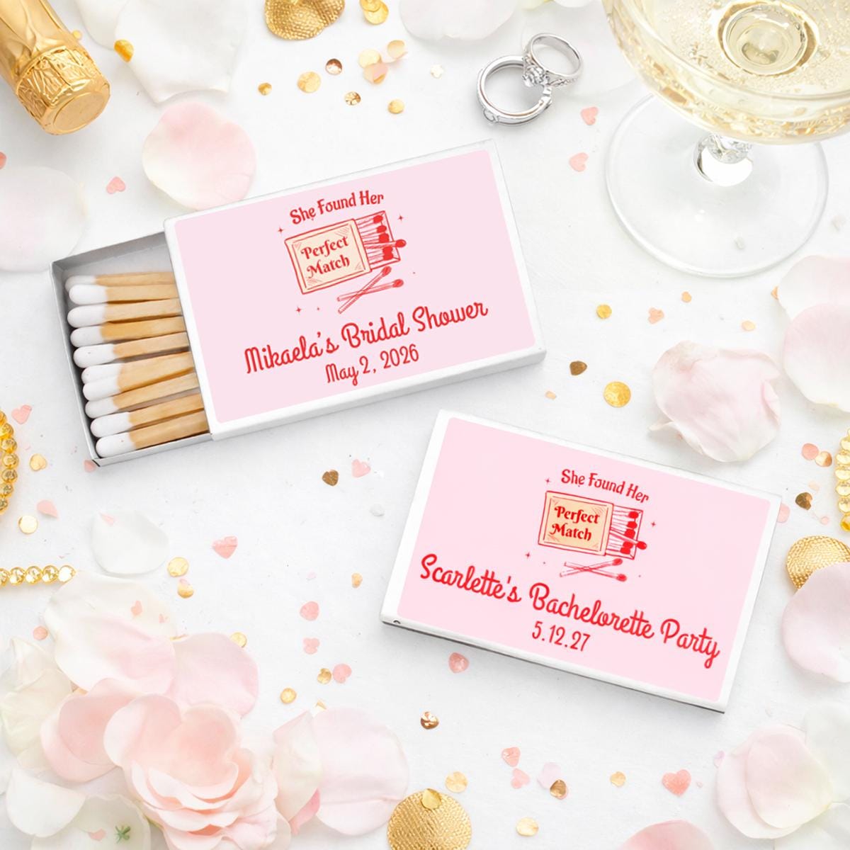 She Found Her Match Perfect Match Personalized Matchbox With Labels ...