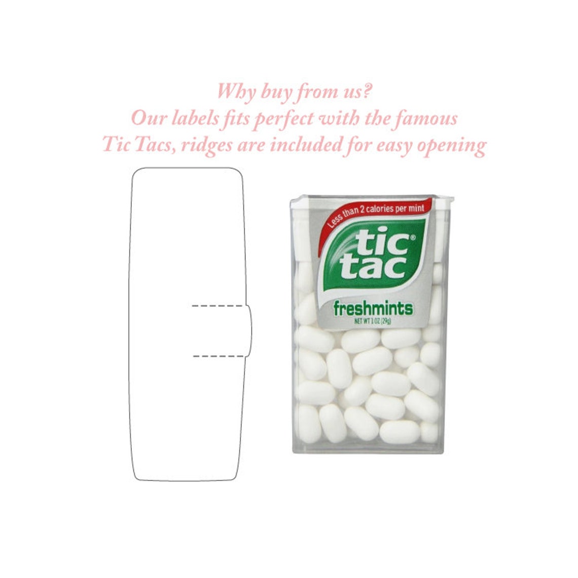 Set of 12 Personalized Tic Tac Mint Candy With Sticker Santa Baby, Baby ...