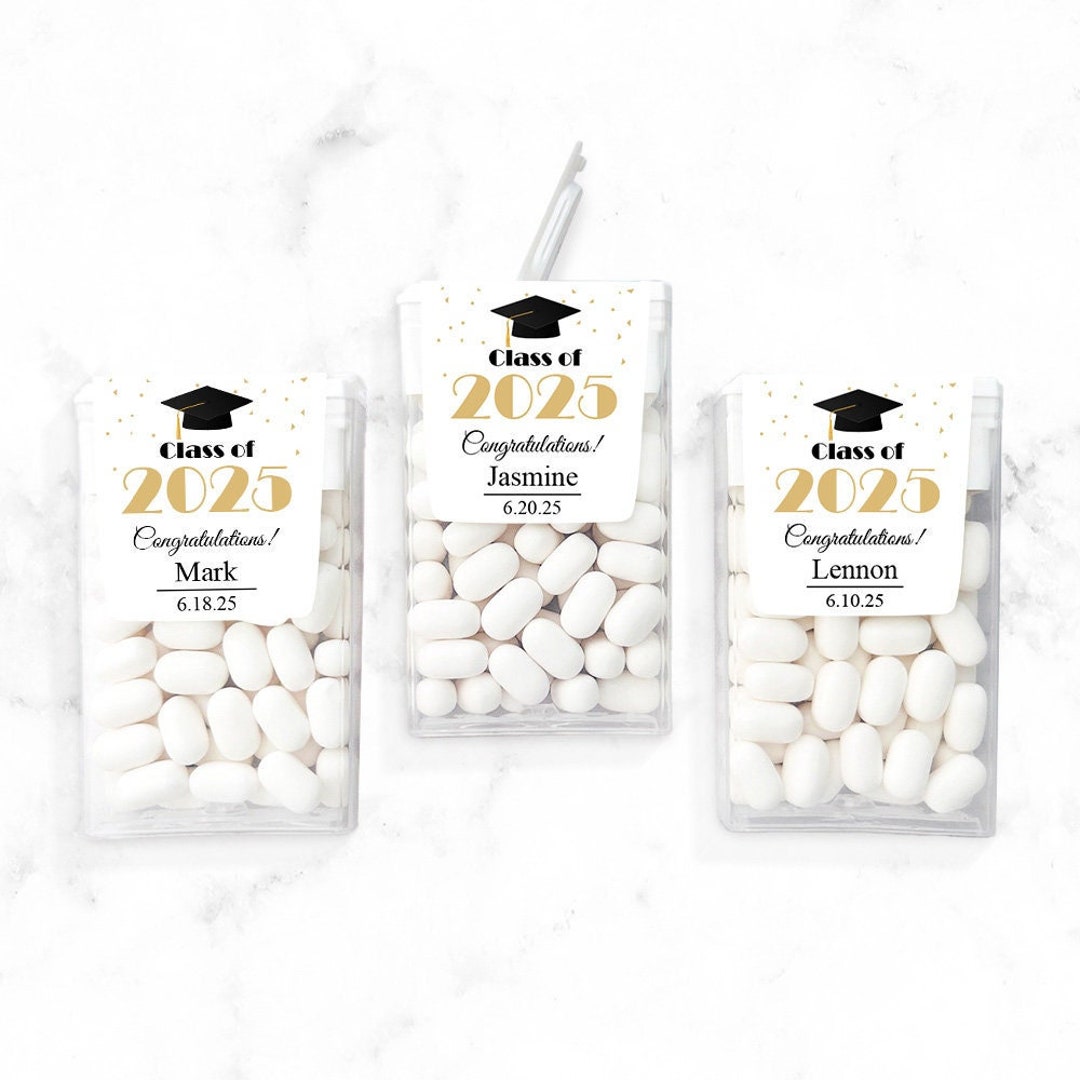Class of 2025 Personalized Tic Tac® Mint Candy Labels or With Candy ...