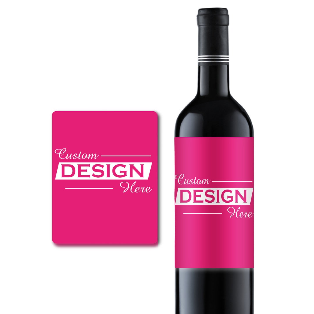 Set of 10 Personalized Wine and Champagne Bottle LOGO Design Labels ...