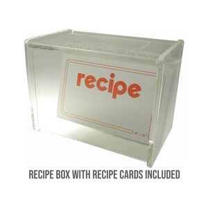 Monogram Personalized Acrylic Recipe Box , Personalized Engraved Etched ...