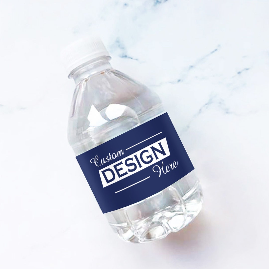 Set of 12 Personalized Water Bottle LOGO Design Labels & Stickers, Your ...