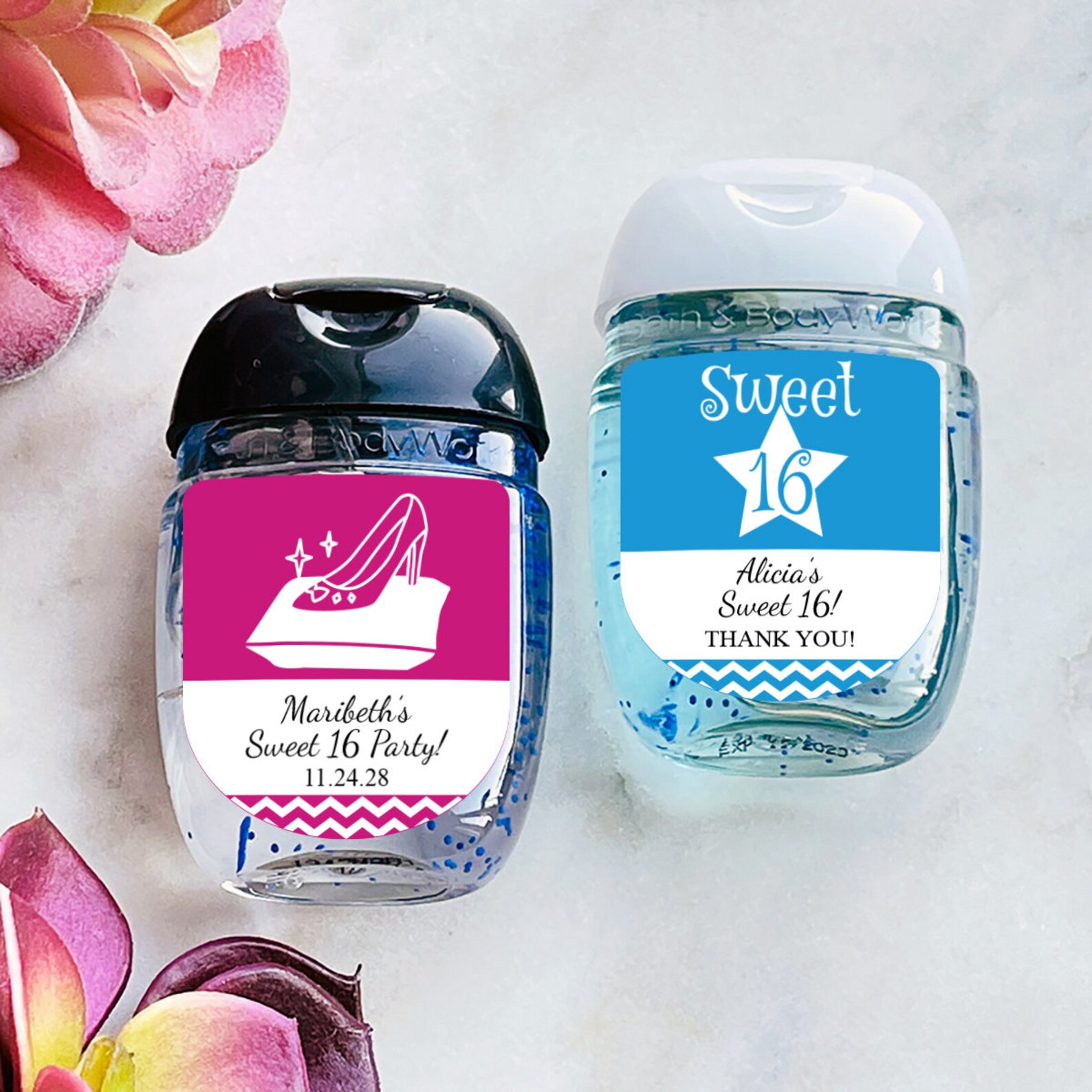 Sweet 16 Design+ Personalized Fancy Loop Labels Stickers, Sweet 16 ...