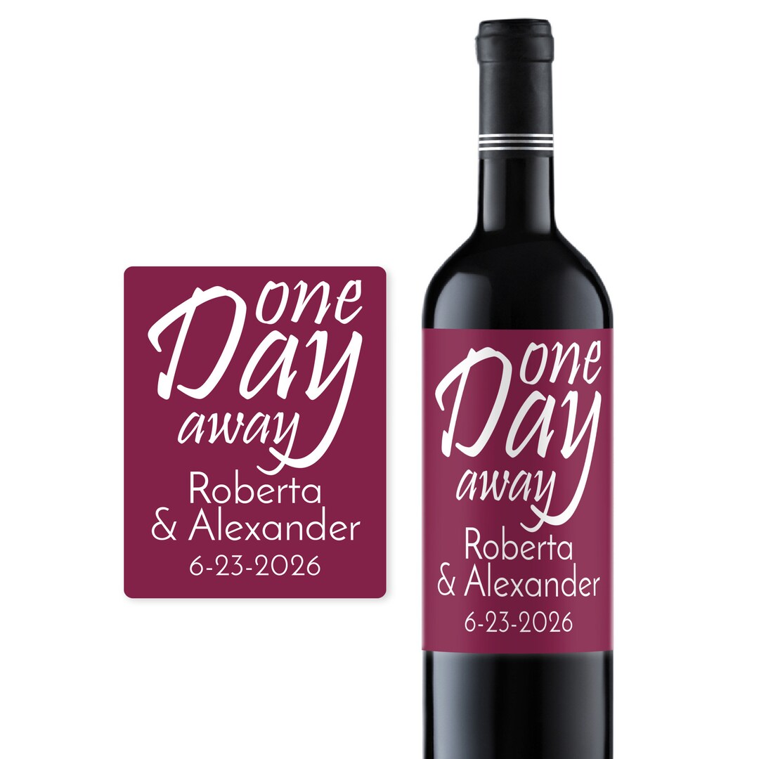 Set of 10 Labels & Stickers Only for Wine Bottles and Champagne One Day ...