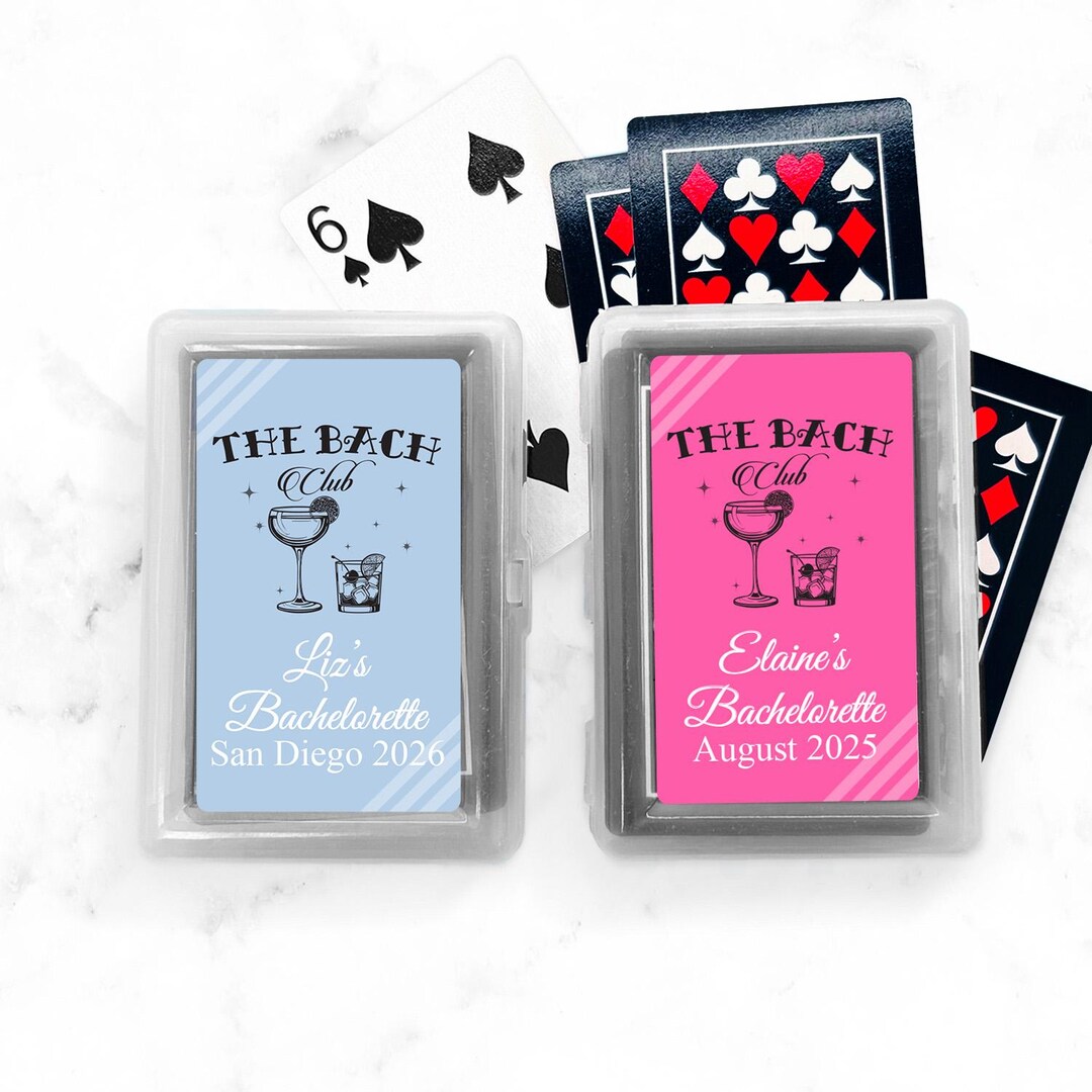 The Bach Club Personalized Playing Cards Favors Labels, Personalized ...