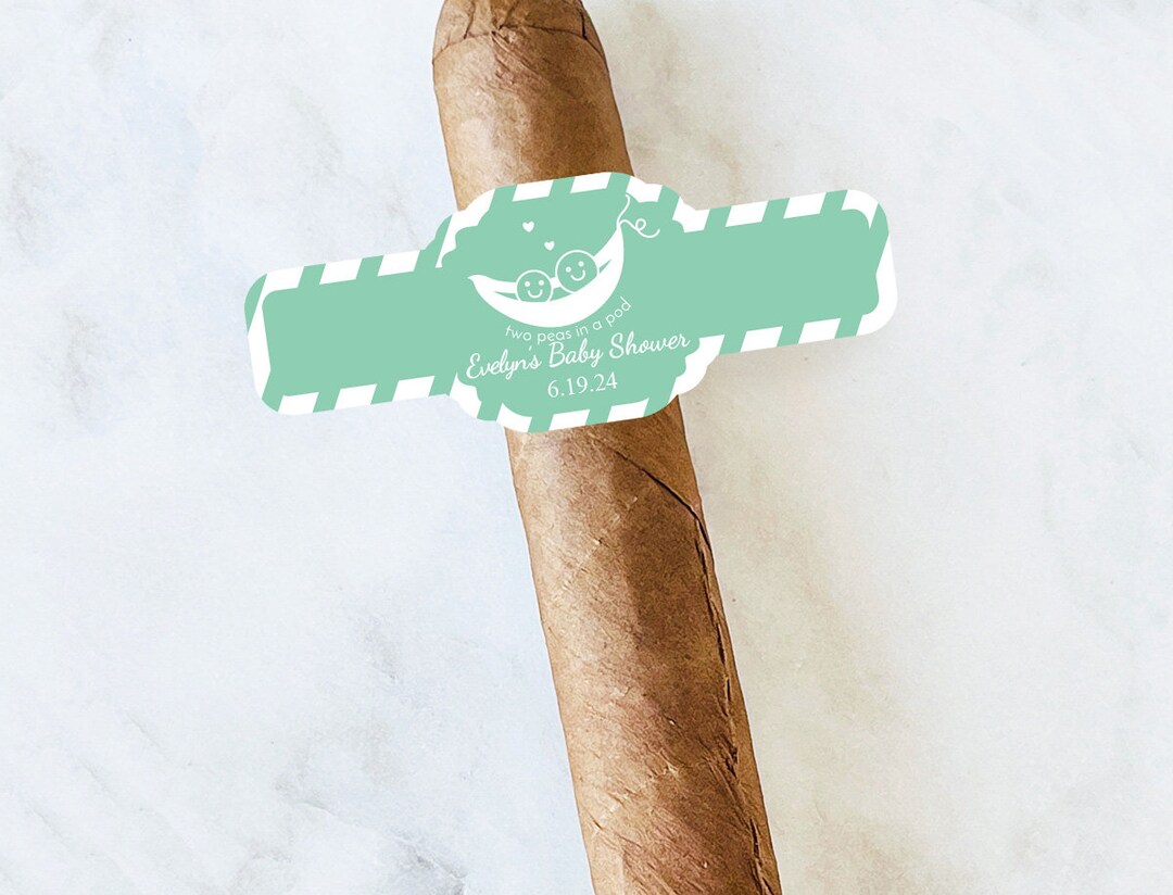 Set of 14 Twins Baby Shower Personalized Cigar Favor Labels, Twins Baby ...