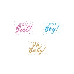 Set of 24 Personalized Circular Round Labels It's A Boy - It's a Girl ...