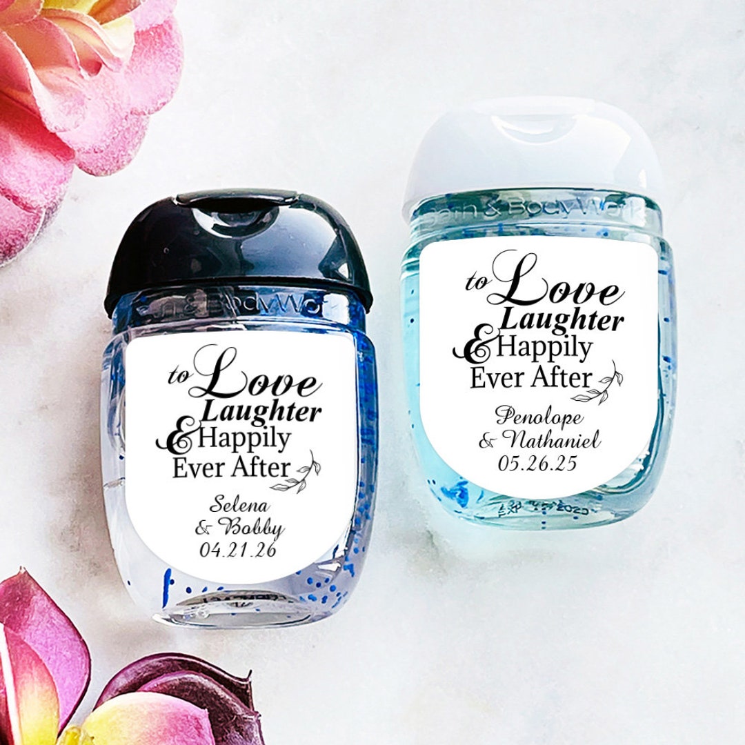 Set of 12 Love Laughter Happily Ever After Personalized Labels Stickers ...