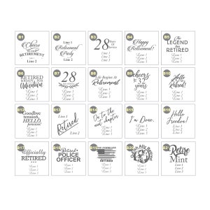 Set of 10 Personalized Retirement Wine Bottle Favor Labels, Retirement ...