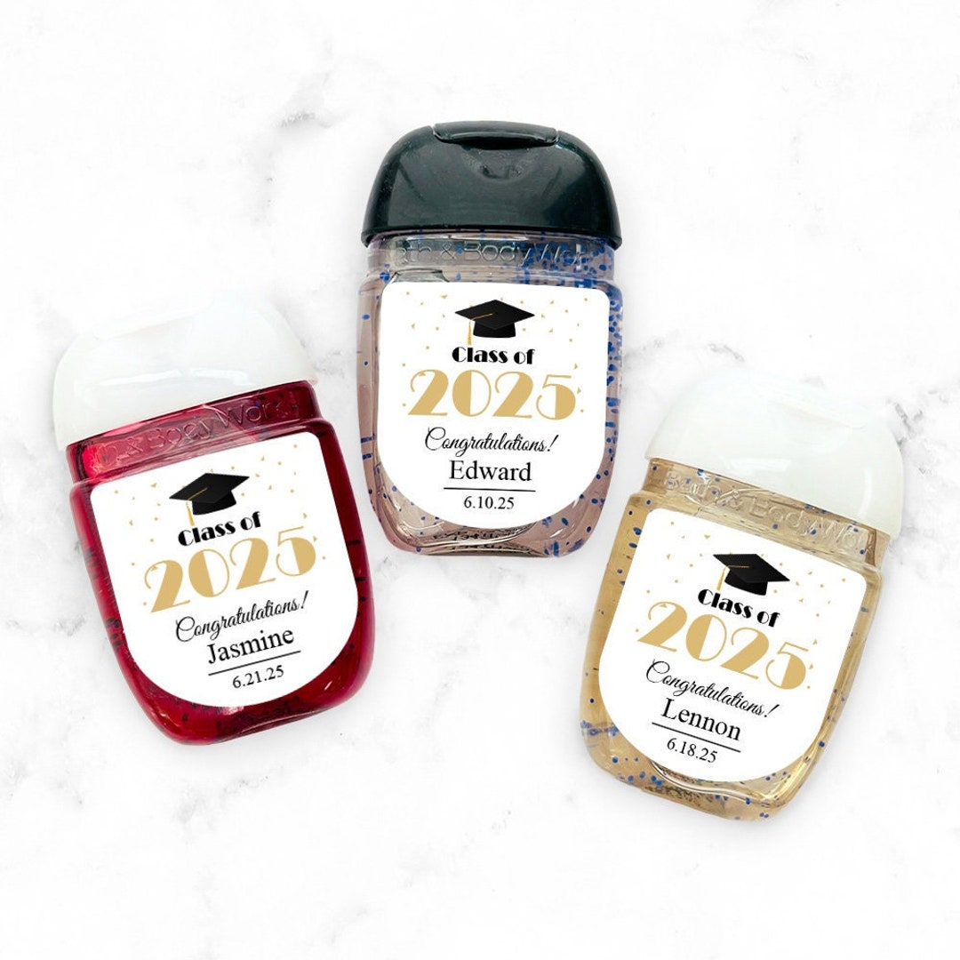 Class of 2025 Personalized Labels Stickers, Personalized Graduation ...