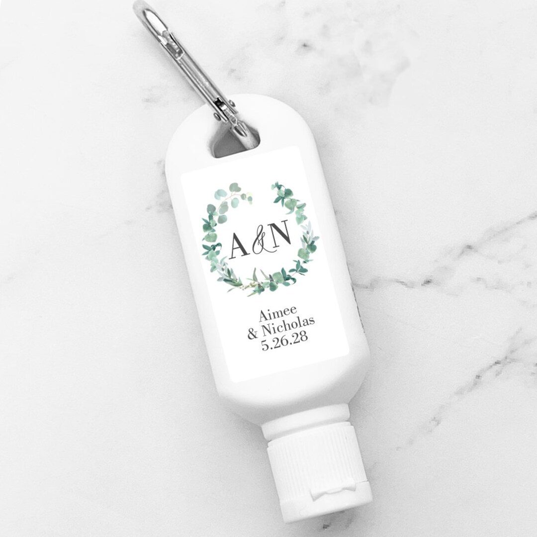 Eucalyptus Wreath Monogram Mini Personalized Sunscreen With SPF30 ...