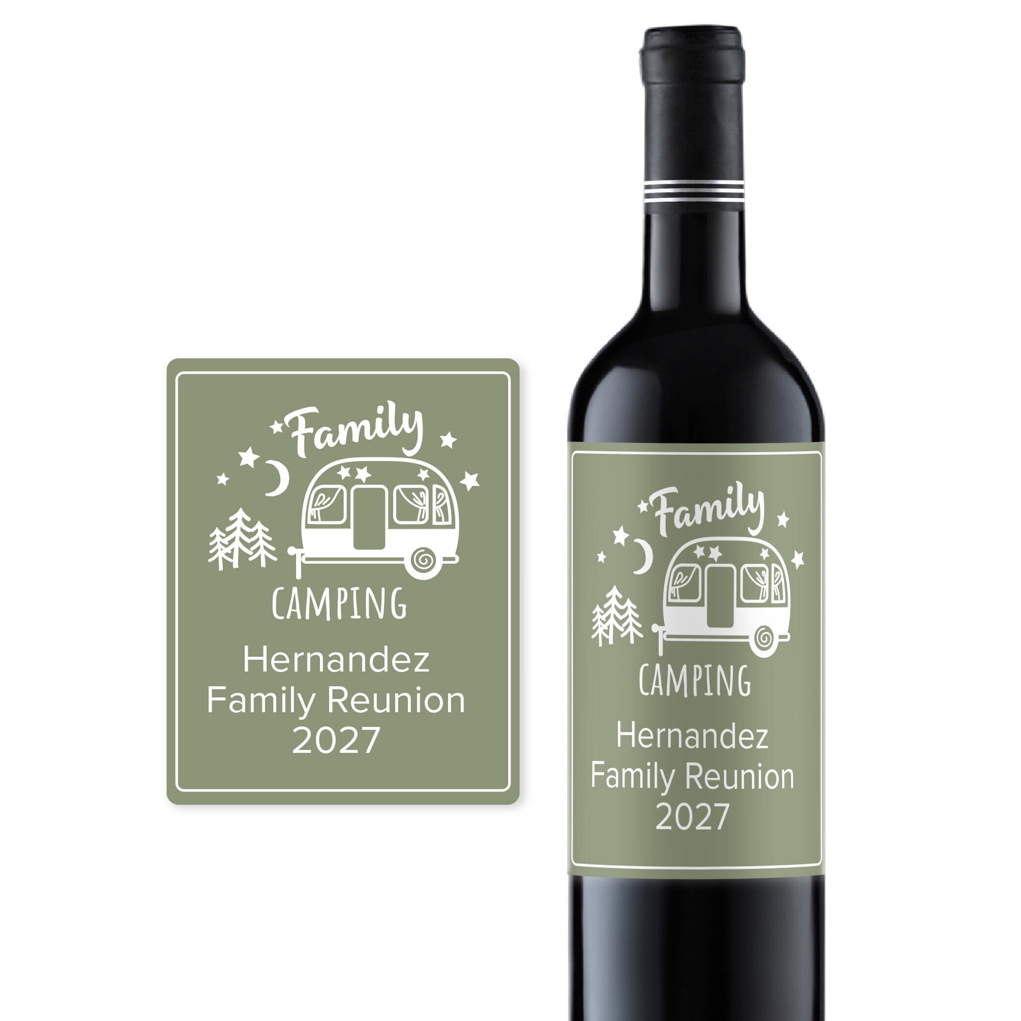 Family Reunion Labels & Stickers Only for Wine Bottles and Champagne ...