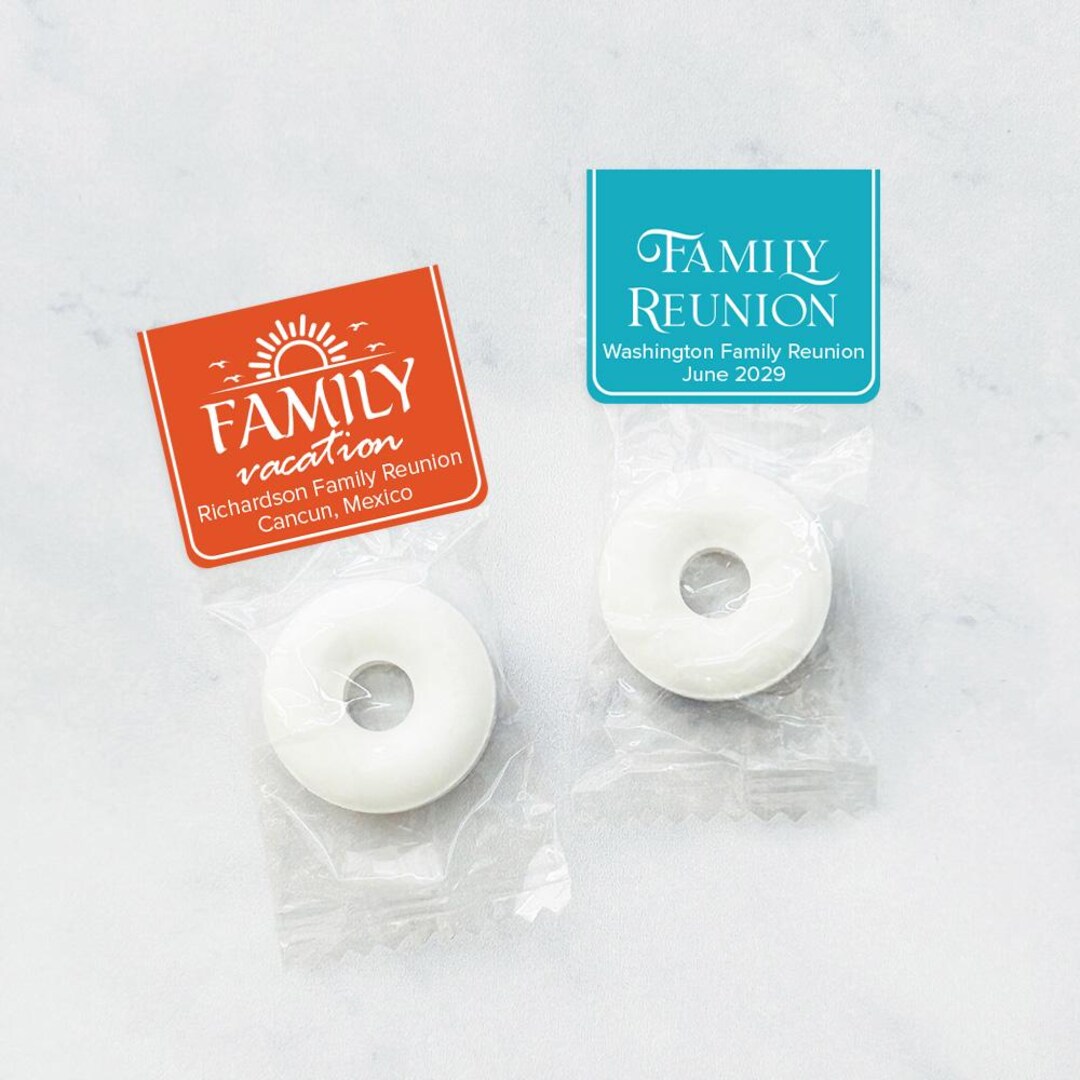 Family Relatives Reunion Personalized Life Savers, Personalized Family ...