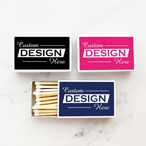 Set of 50 Personalized Matchbox With LOGO Design Labels, Your Own ...