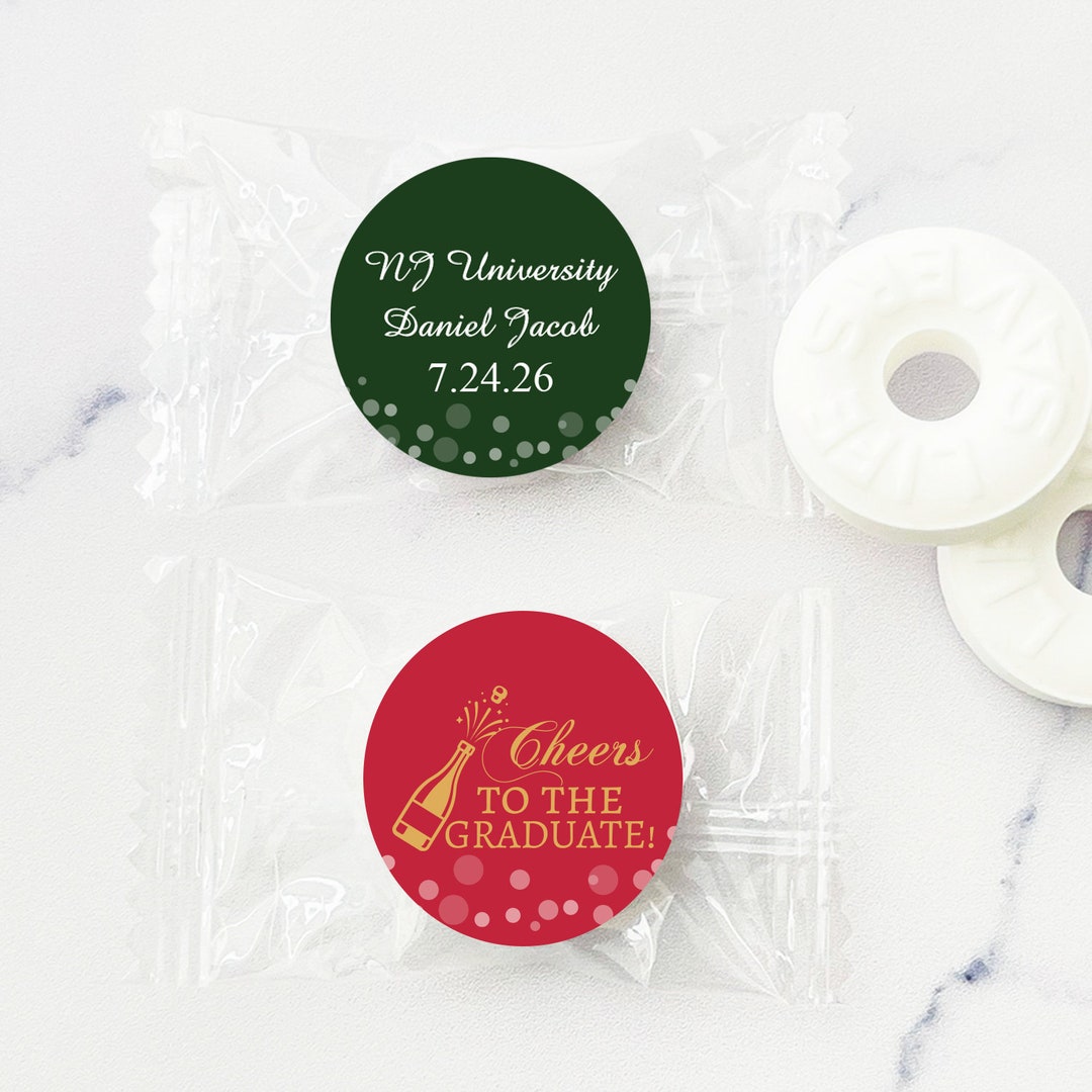Set of 25 Graduation Personalized Life Savers Favors - Graduation ...