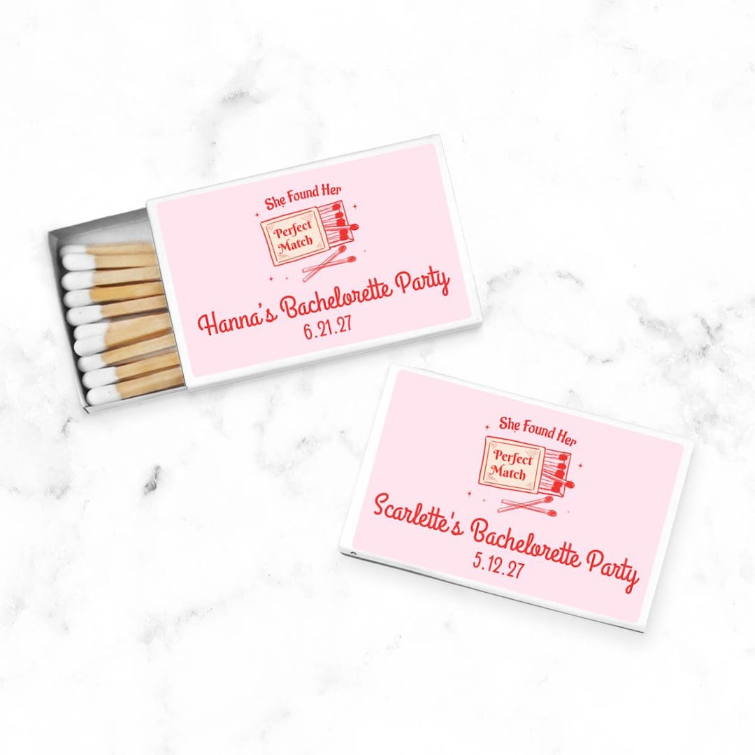 She Found Her Match Perfect Match Personalized Matchbox With Labels ...