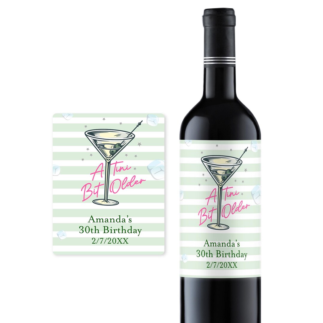 Tini Bit Older Labels & Stickers Only for Wine Bottles and Champagne ...