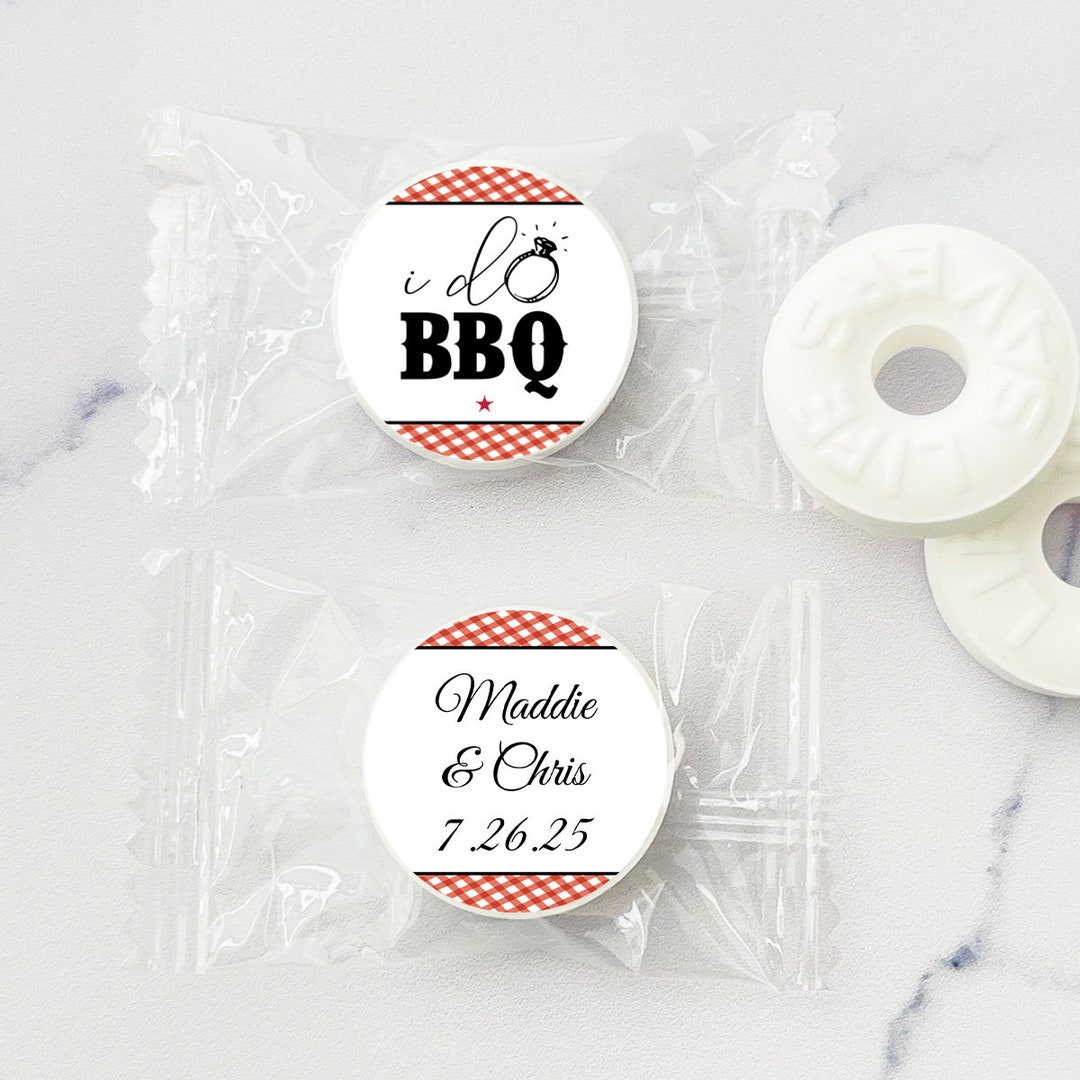 Set of 25 Personalized Life Savers I Do BBQ Barbecue, Personalized ...