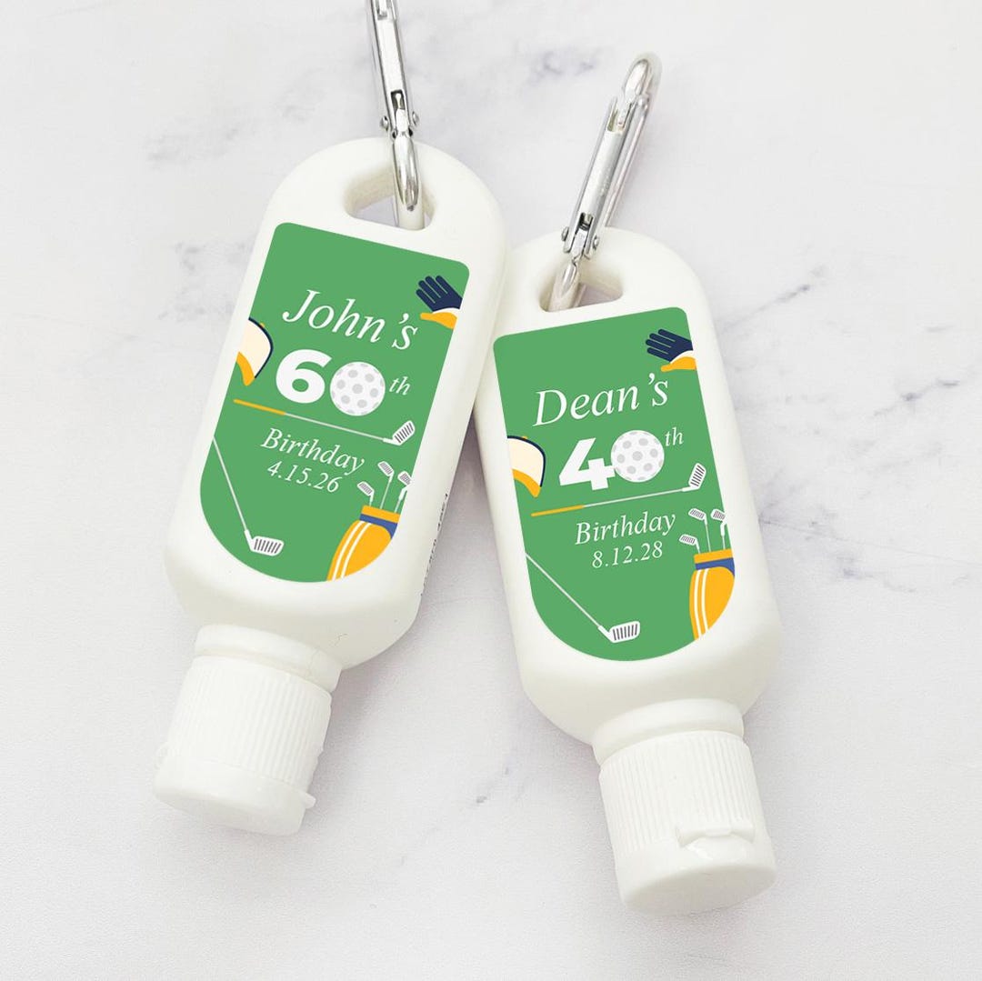Golf Birthday Mini Personalized Sunscreen With SPF30, Golf Themed ...