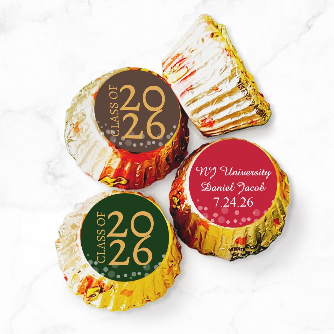 Set of 25 Personalized Reese's Peanut Butter Cups - Graduation ...