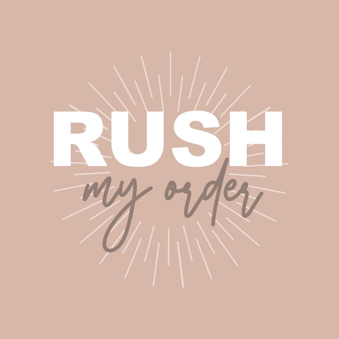 Express Processing // RUSH IT! // May 8 - Etsy