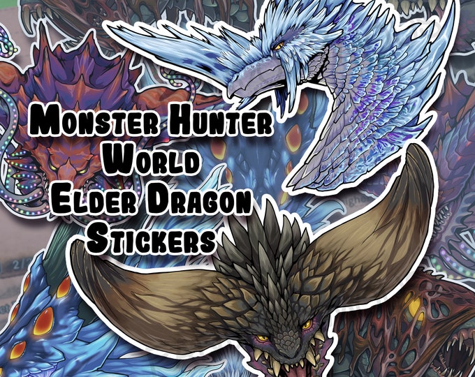 Monster Hunter World Elder Dragon Stickers - Etsy