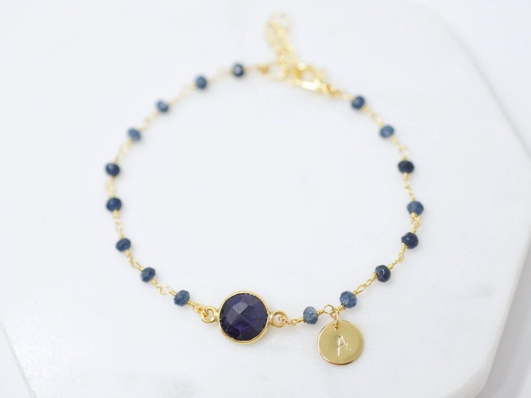 Custom Sapphire Bracelet Charm Bracelet for Women Custom Bracelet ...