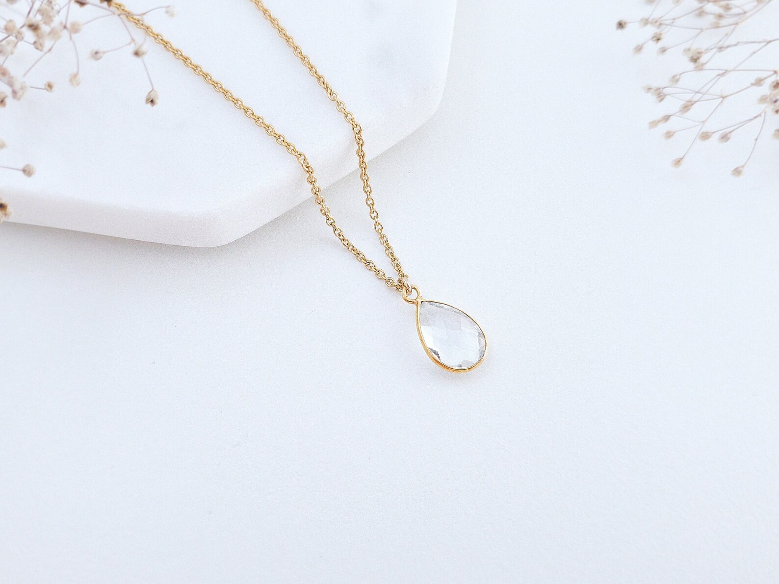 Clear Quartz Necklace Clear Quartz Pendant Necklace Crystal - Etsy