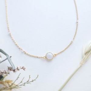 Gold Moonstone Choker - Dainty Choker - Dainty Moonstone Choker ...