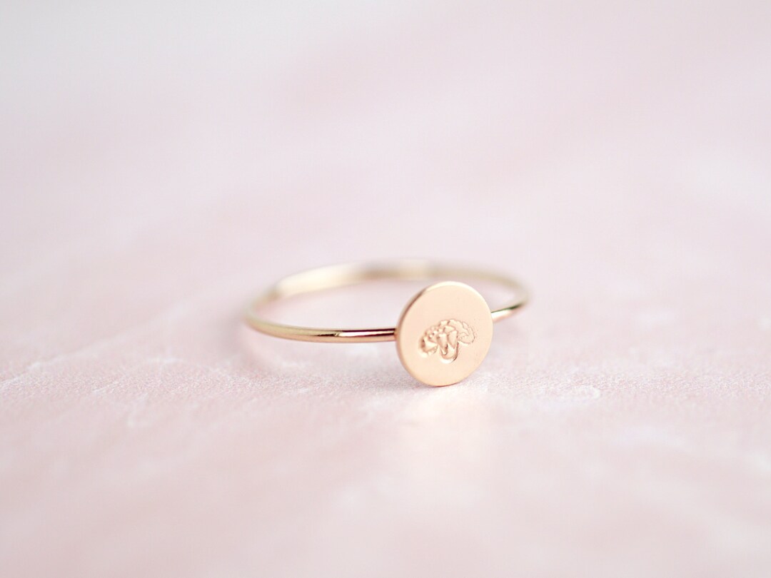 Carnation Birth Flower Ring for Women Best Friend Rings Simple - Etsy