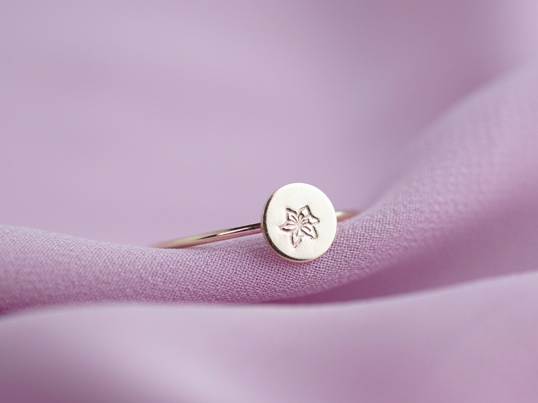 Poinsettia Birth Flower Ring Birth Flower Gift Nature Ring Everyday ...