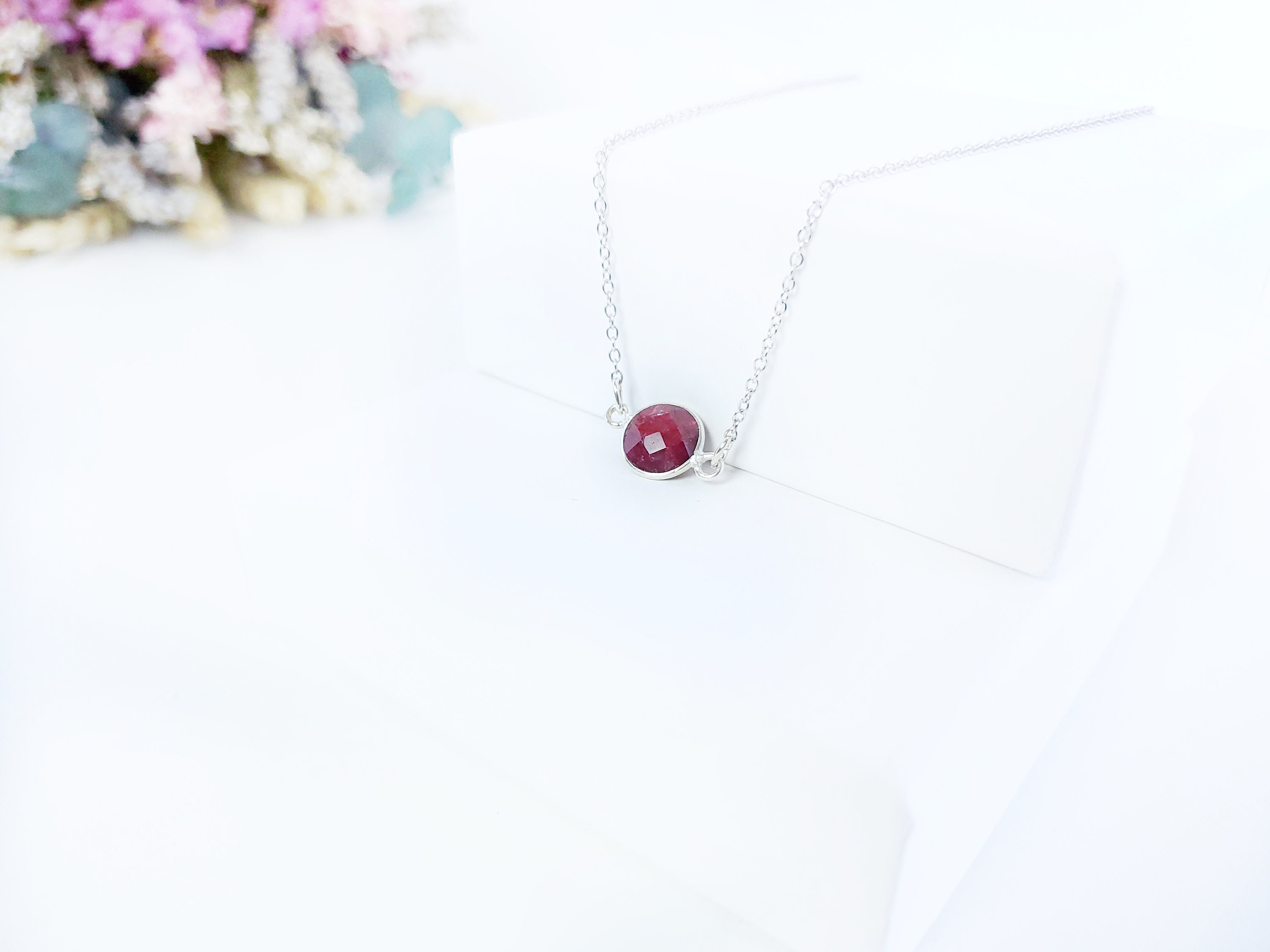 Real Ruby Necklace Genuine Ruby Natural Ruby Jewelry Gemstone | Etsy