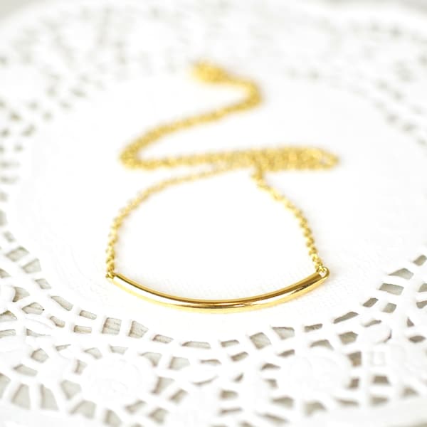 Simple Gold Necklace - Etsy