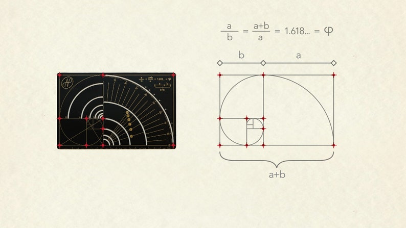 Golden Ratio Ruler | Sketching Tool | Draw Draft DIY Craft Stationery ...