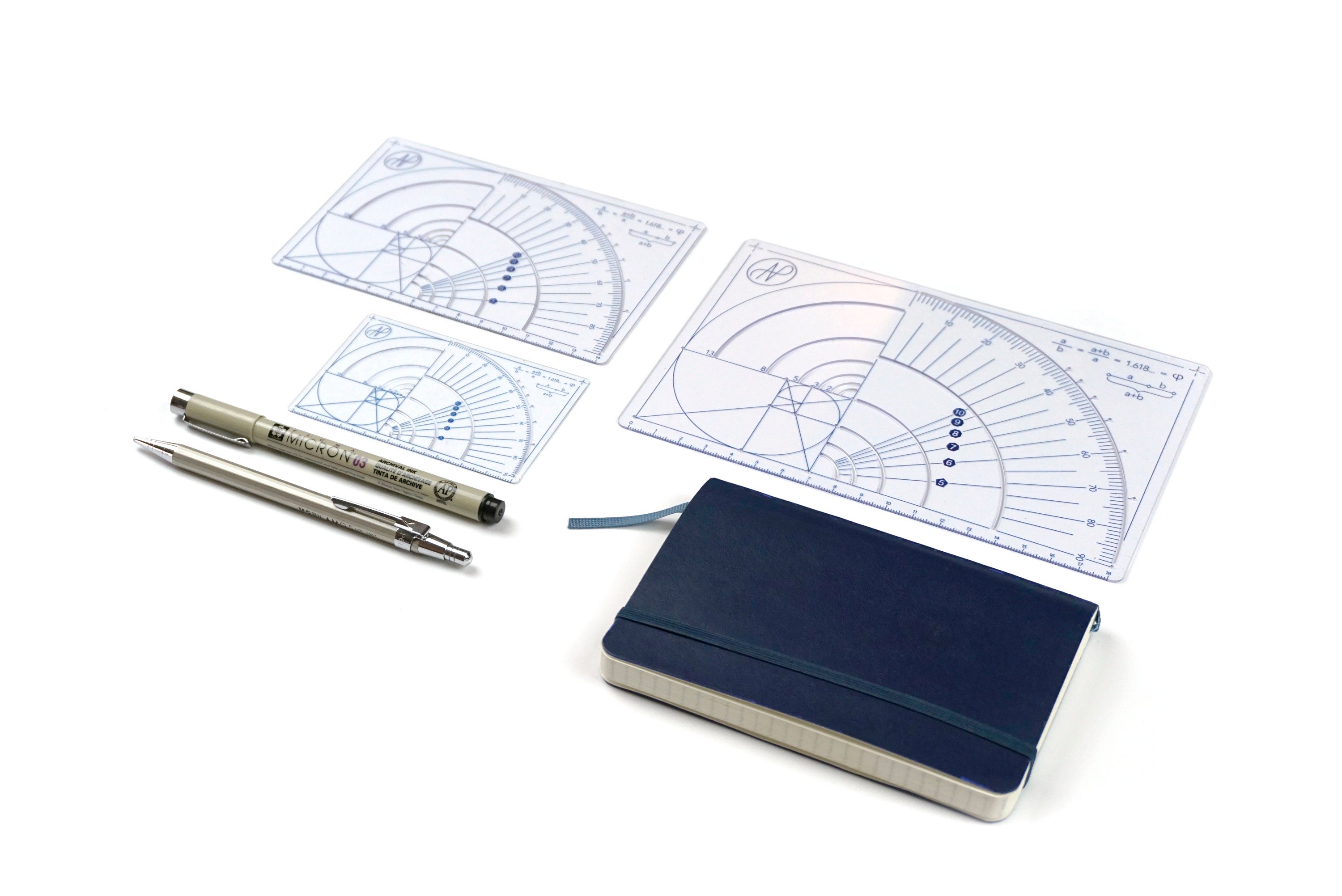 Golden Ratio Ruler Clear Version | Sketching Tool | Draw Draft DIY ...