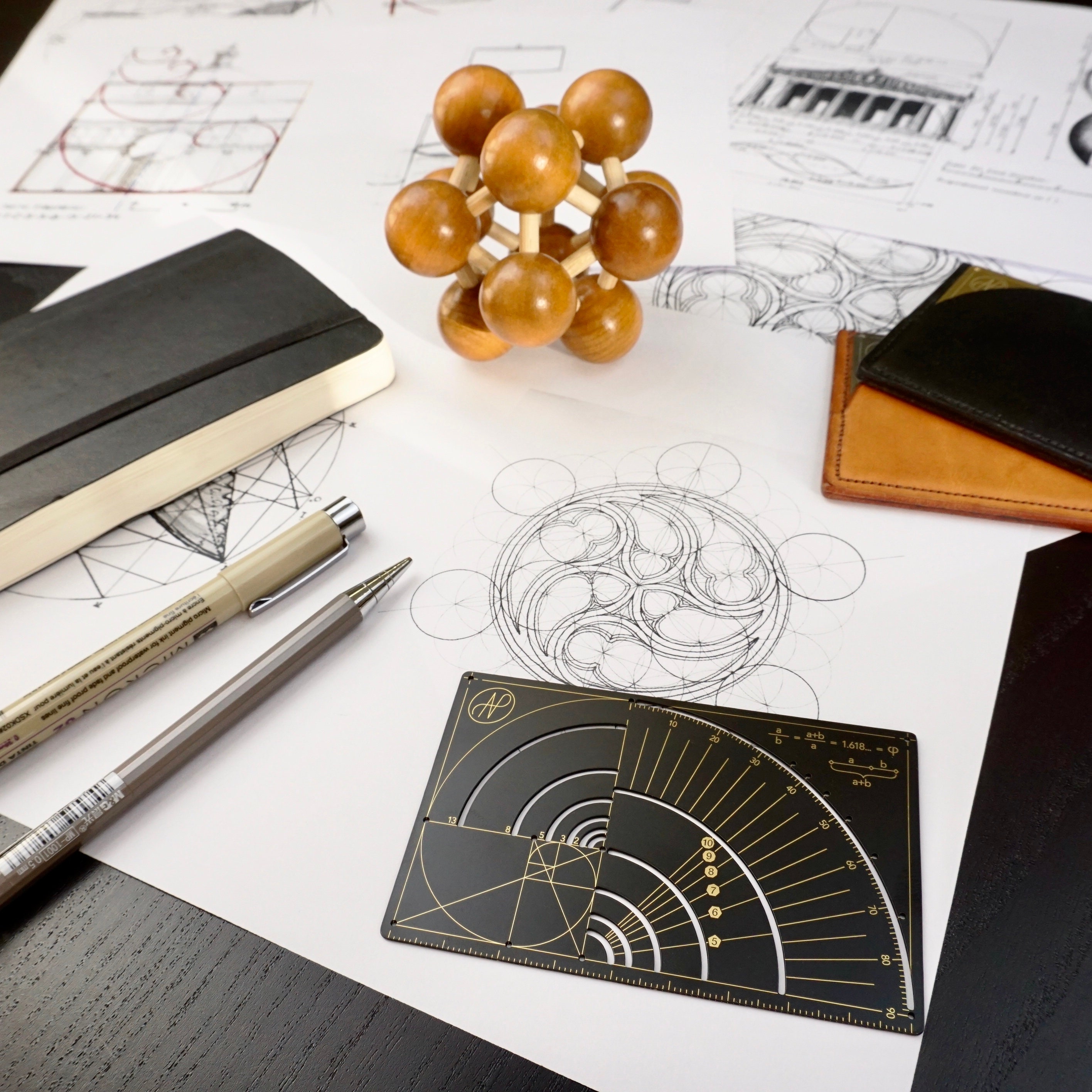 FULL SET Golden Ratio Ruler | Sketching Tool | Draw Draft DIY Craft ...