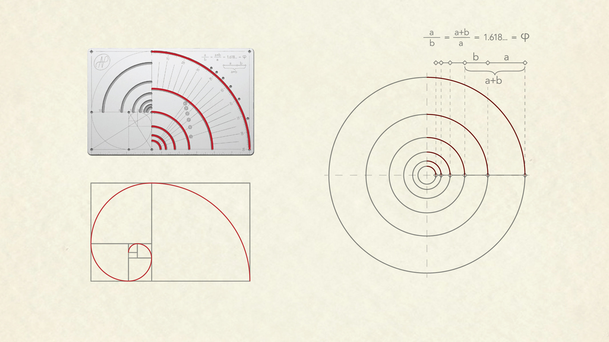 Golden Ratio Ruler | Sketching Tool | Draw Draft DIY Craft Stationery ...