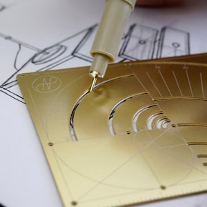 Golden Ratio Ruler | Sketching Tool | Draw Draft DIY Craft Stationery ...