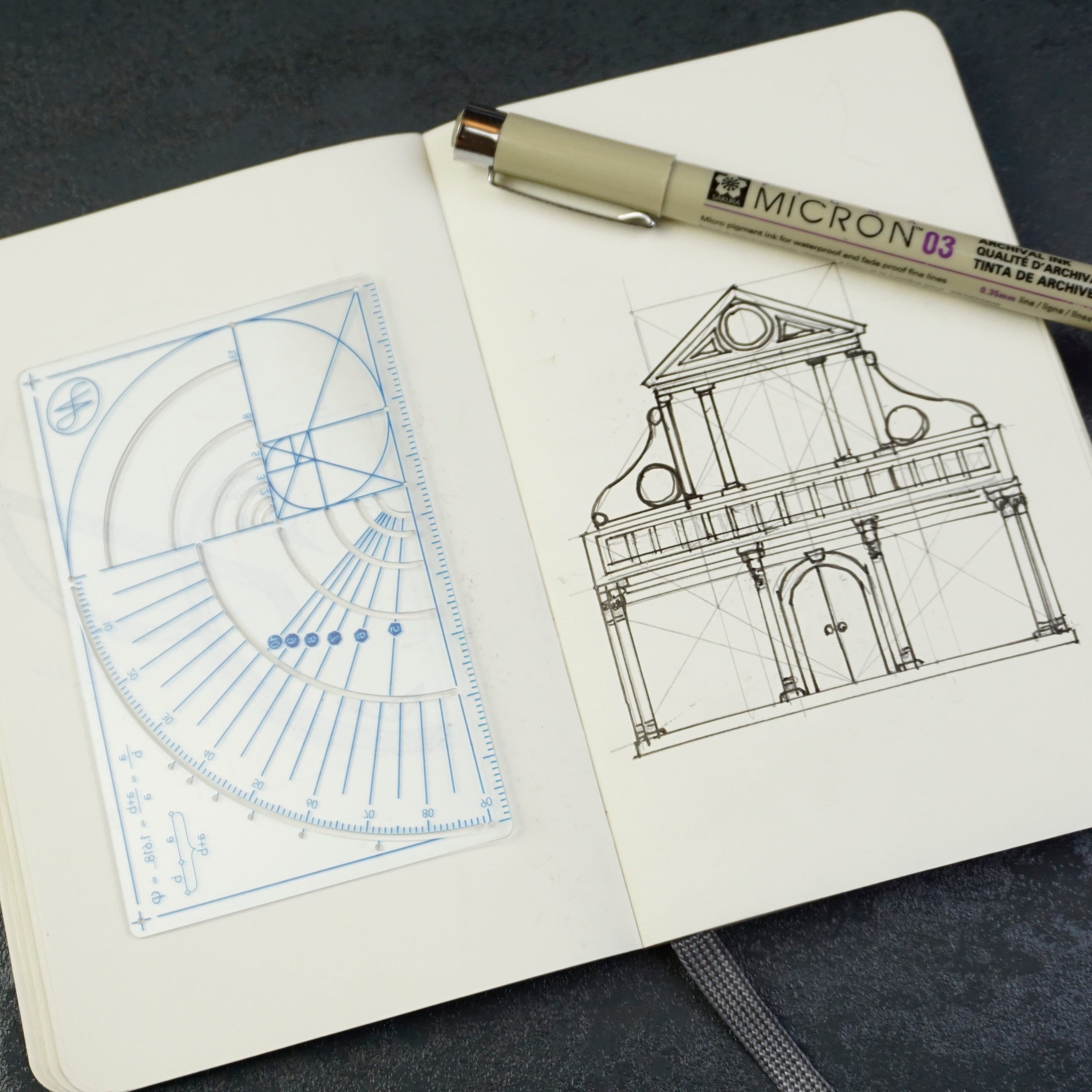 Golden Ratio Ruler Clear Version | Sketching Tool | Draw Draft DIY ...
