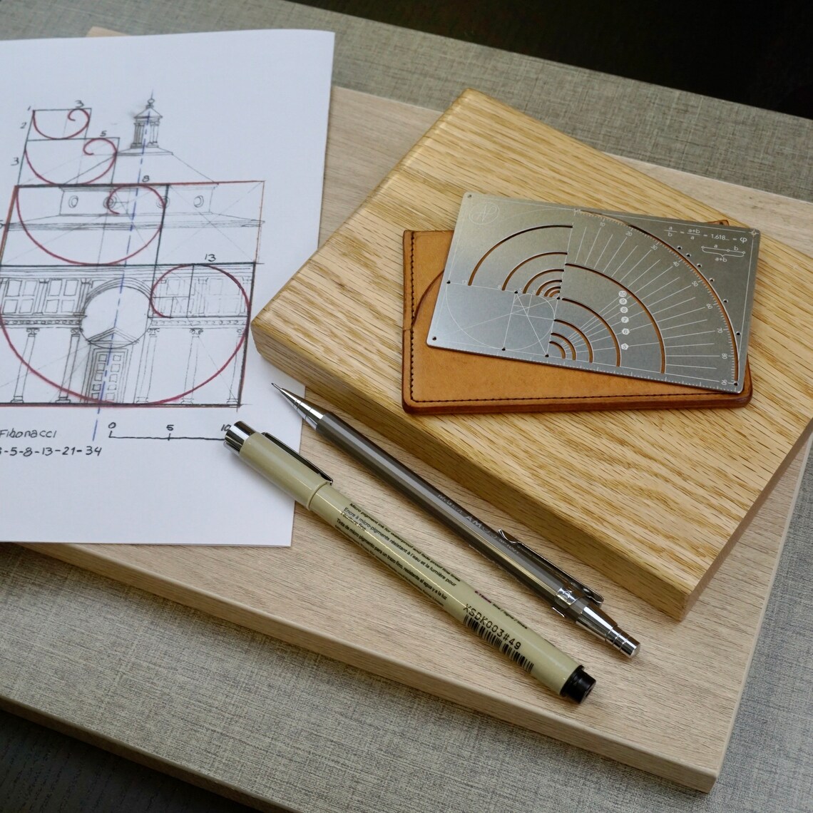 FULL SET Golden Ratio Ruler | Sketching Tool | Draw Draft DIY Craft ...