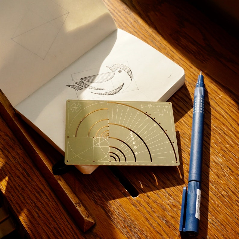 Golden Ratio Ruler | Sketching Tool | Draw Draft DIY Craft Stationery ...