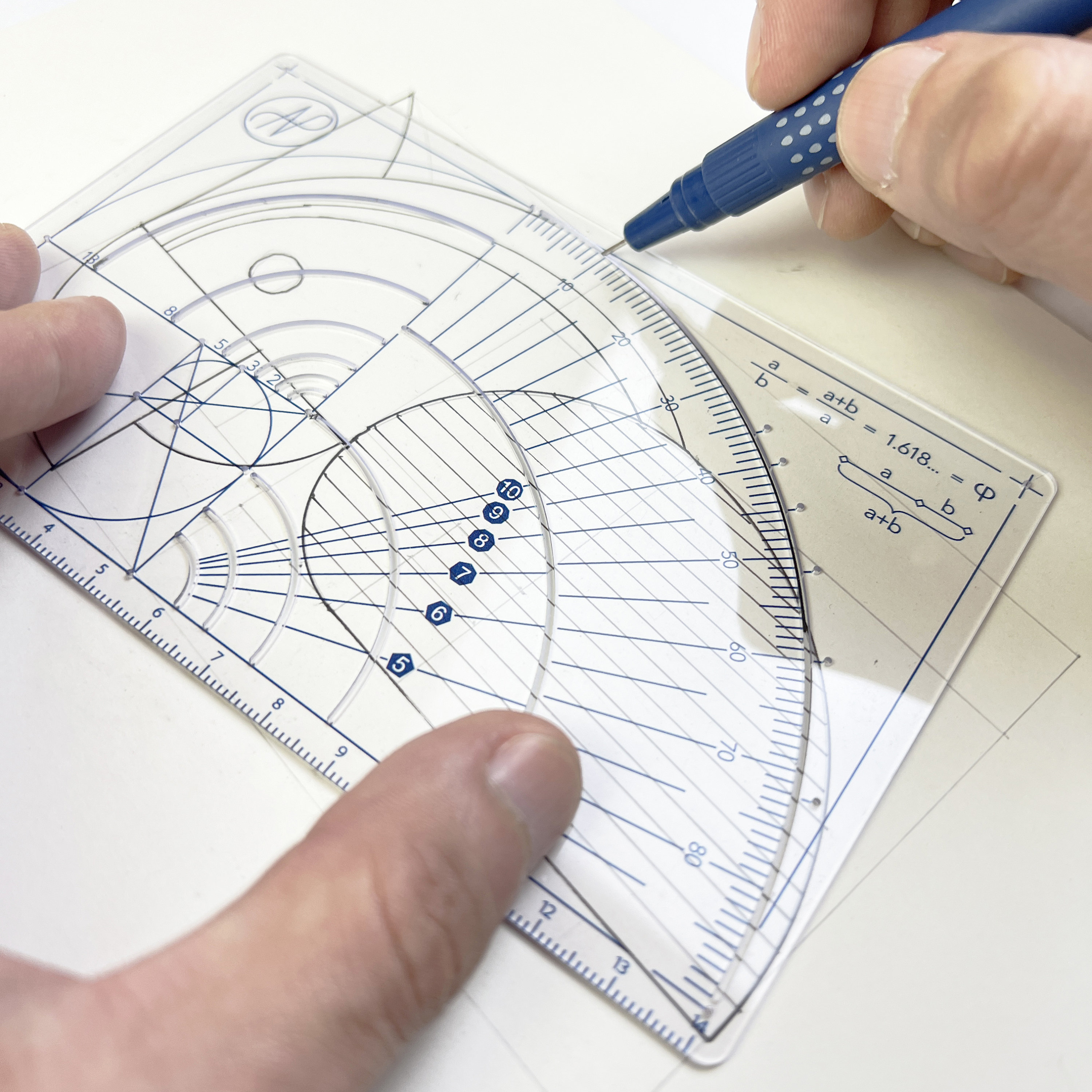 Golden Ratio Ruler Clear Version | Sketching Tool | Draw Draft DIY ...