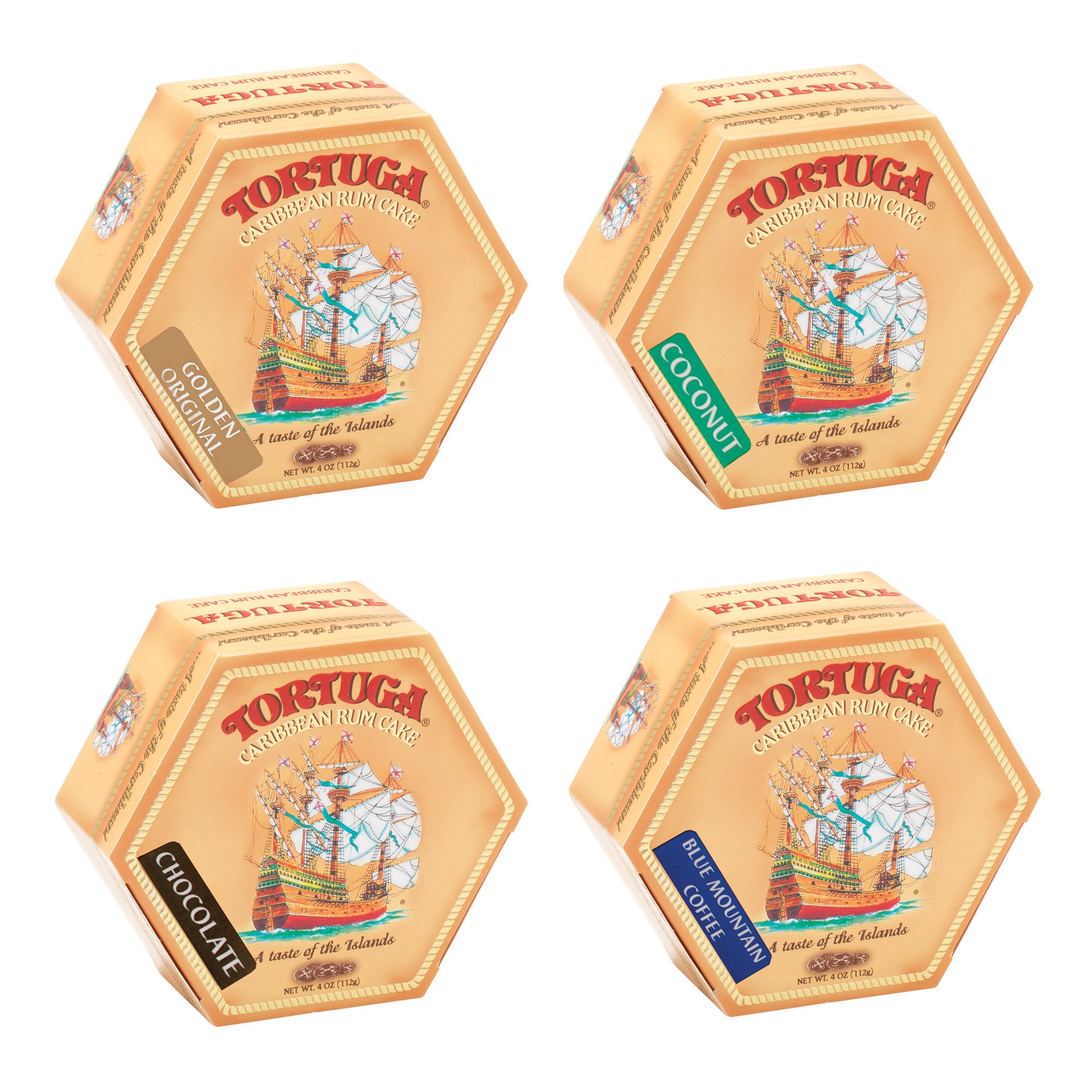 Tortuga Caribbean Rum Cake Assortment 4 Rum Cakes of 4oz Each - Etsy