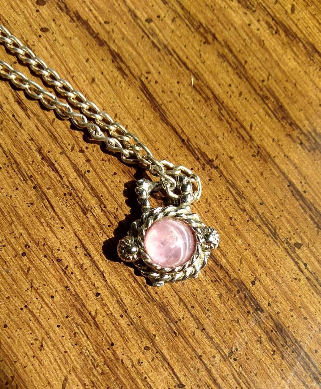 Pink Amulet on Chain - Etsy
